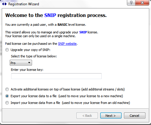 Moving your SNIP installation to another machine - SNIP Support