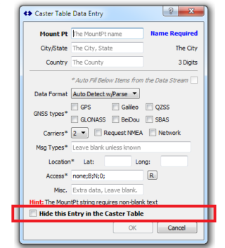Hiding a Caster Table Entry – SNIP Support