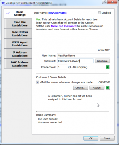 Adding User Accounts - SNIP Support