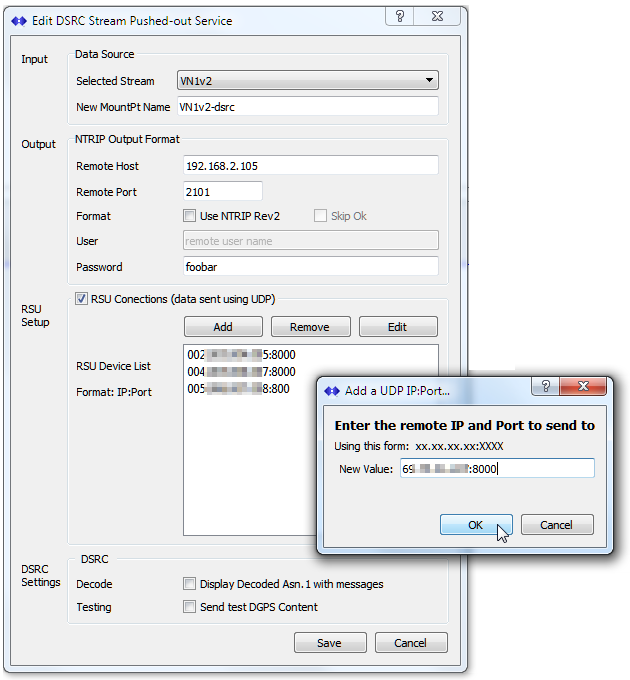 Creating DSRC Streams - SNIP Support